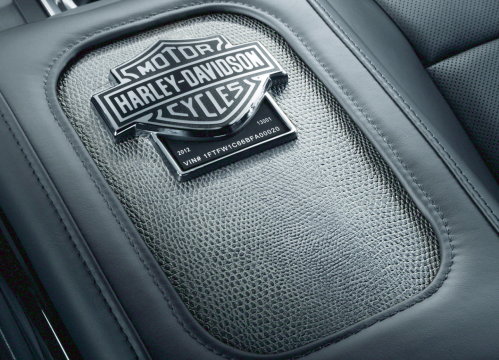 A look at the unique center console of the 2012 Ford F150 Harley ...